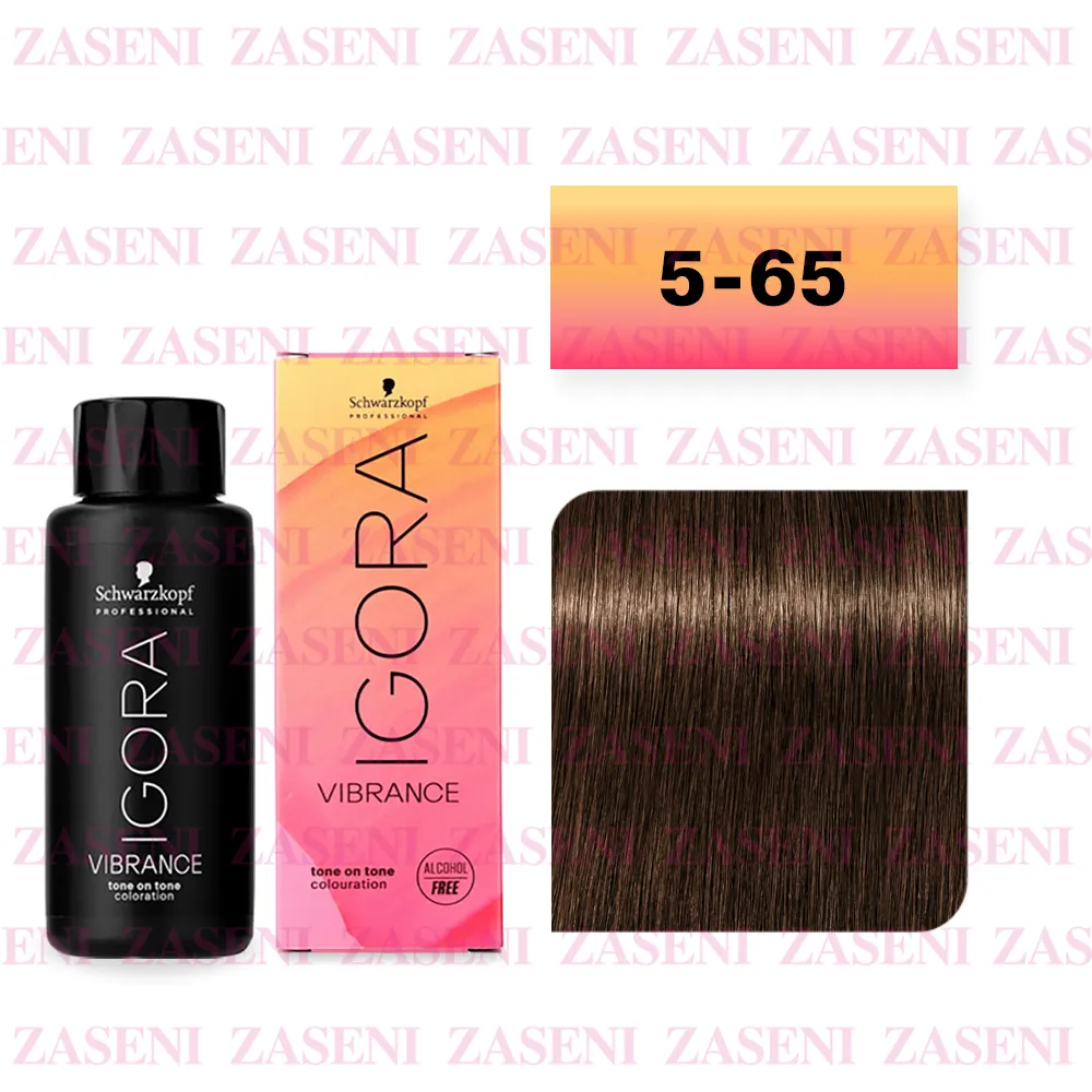 SCHWARZKOPF TINTE IGORA VIBRANCE Nº 5-65 CASTAÑO CLARO CHOCOLATE DORADO ...