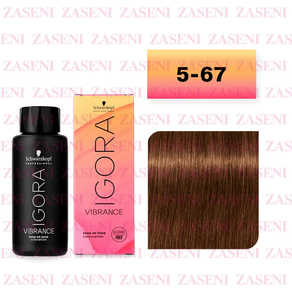 SCHWARZKOPF TINTE IGORA VIBRANCE Nº 5-67 CASTAÑO CLARO CHOCOLATE ...